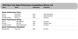 MTNA Competitions - NYSMTA